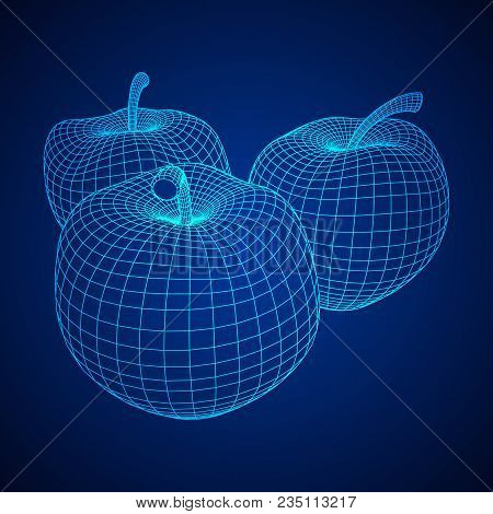 Apple Wireframe Low Vector & Photo (Free Trial) | Bigstock