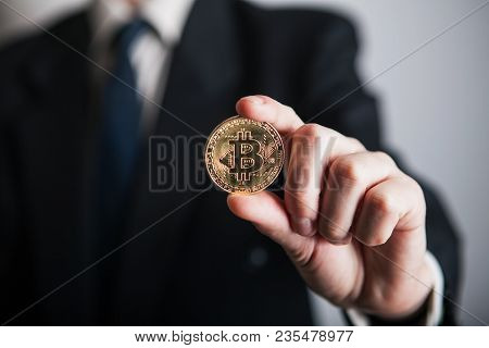Golden Bitcoin Man Image & Photo (Free Trial) | Bigstock
