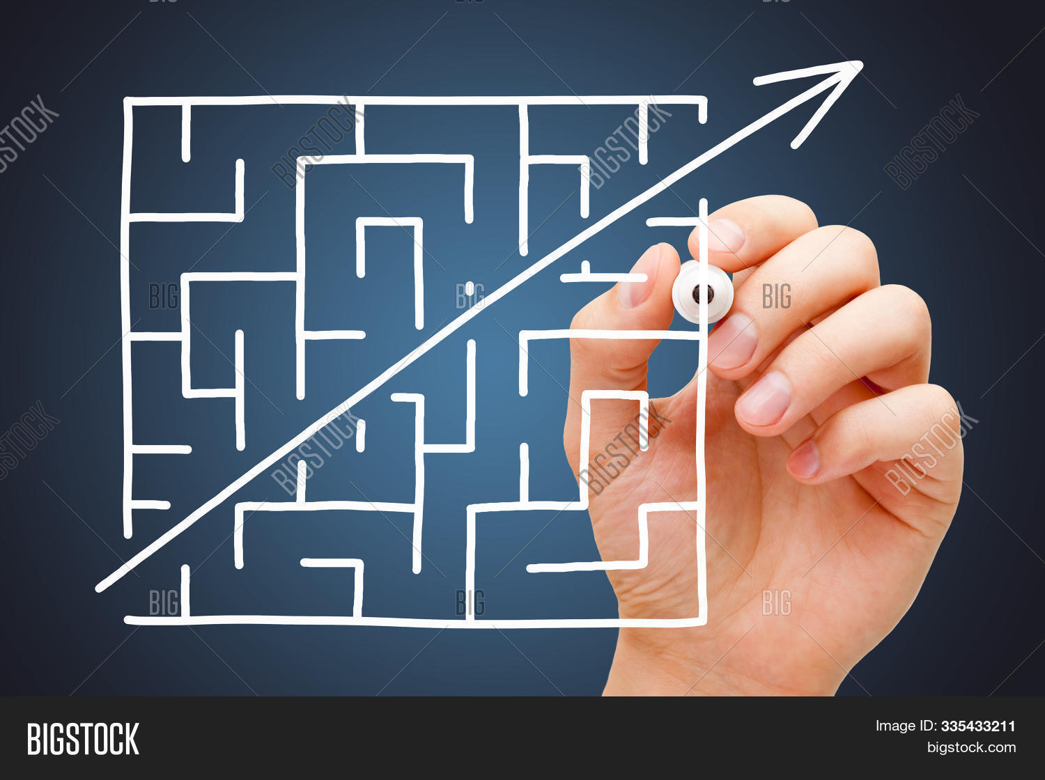Hand Drawing Maze Image & Photo (Free Trial) | Bigstock