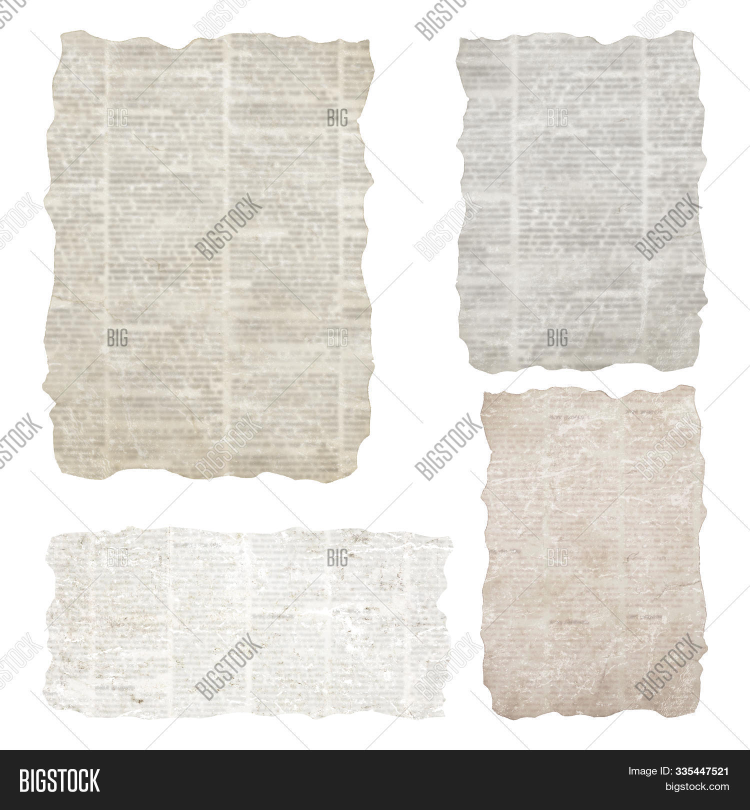 Set Torn Newspaper Image & Photo (Free Trial) | Bigstock