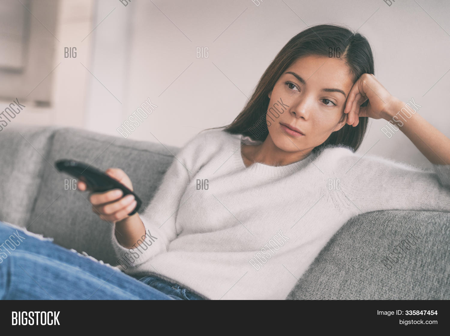 Bored Woman Watching Image & Photo (Free Trial) | Bigstock
