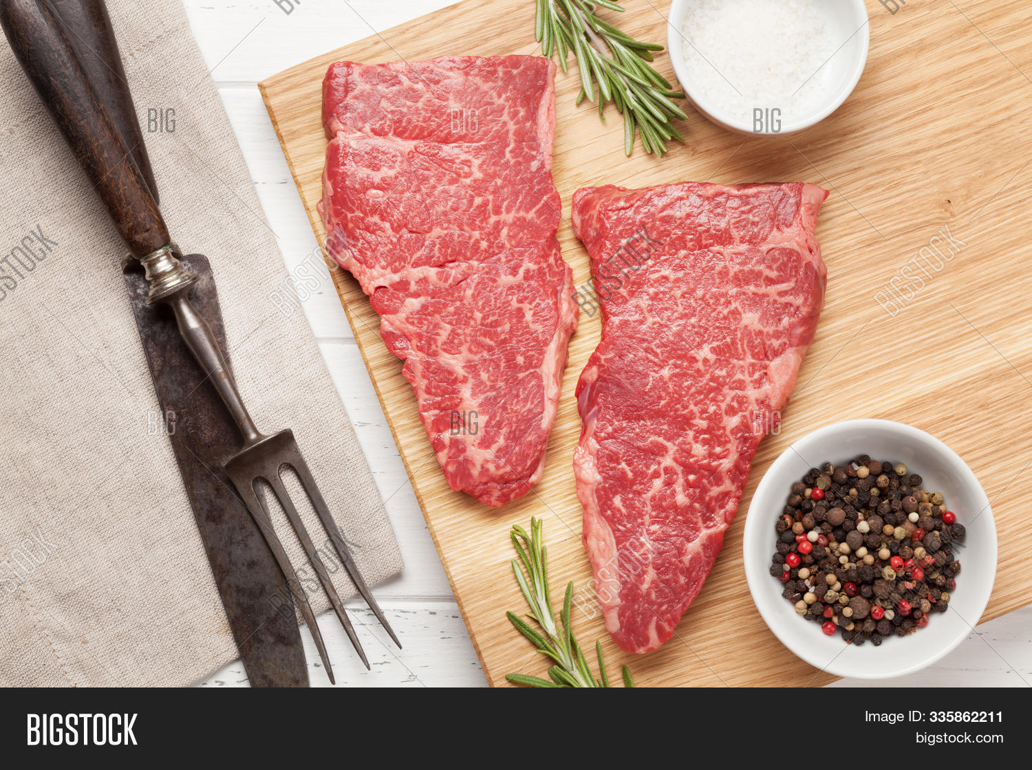 Raw Marbled Beef Steak Image & Photo (Free Trial) | Bigstock