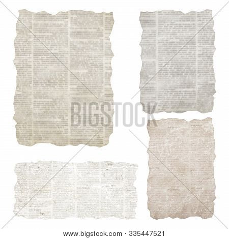 Set Torn Newspaper Image & Photo (Free Trial) | Bigstock