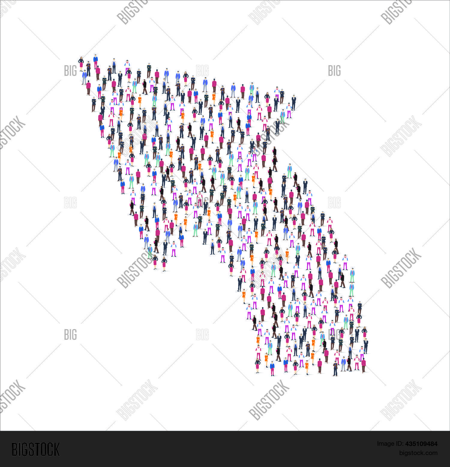 Crowd Flat Vector & Photo (Free Trial) | Bigstock