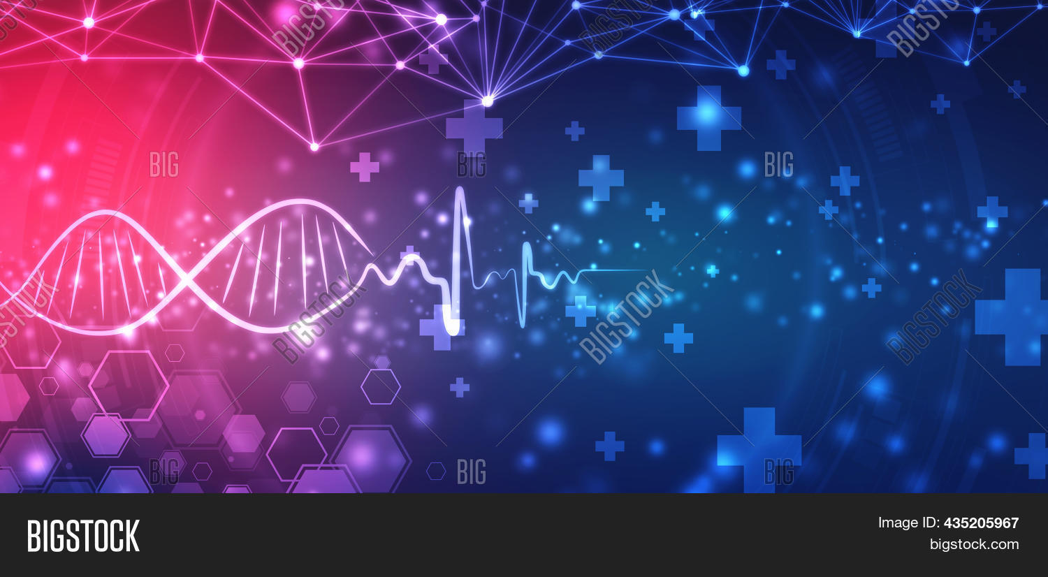 Ecg Line Digital Dna Image & Photo (Free Trial) | Bigstock