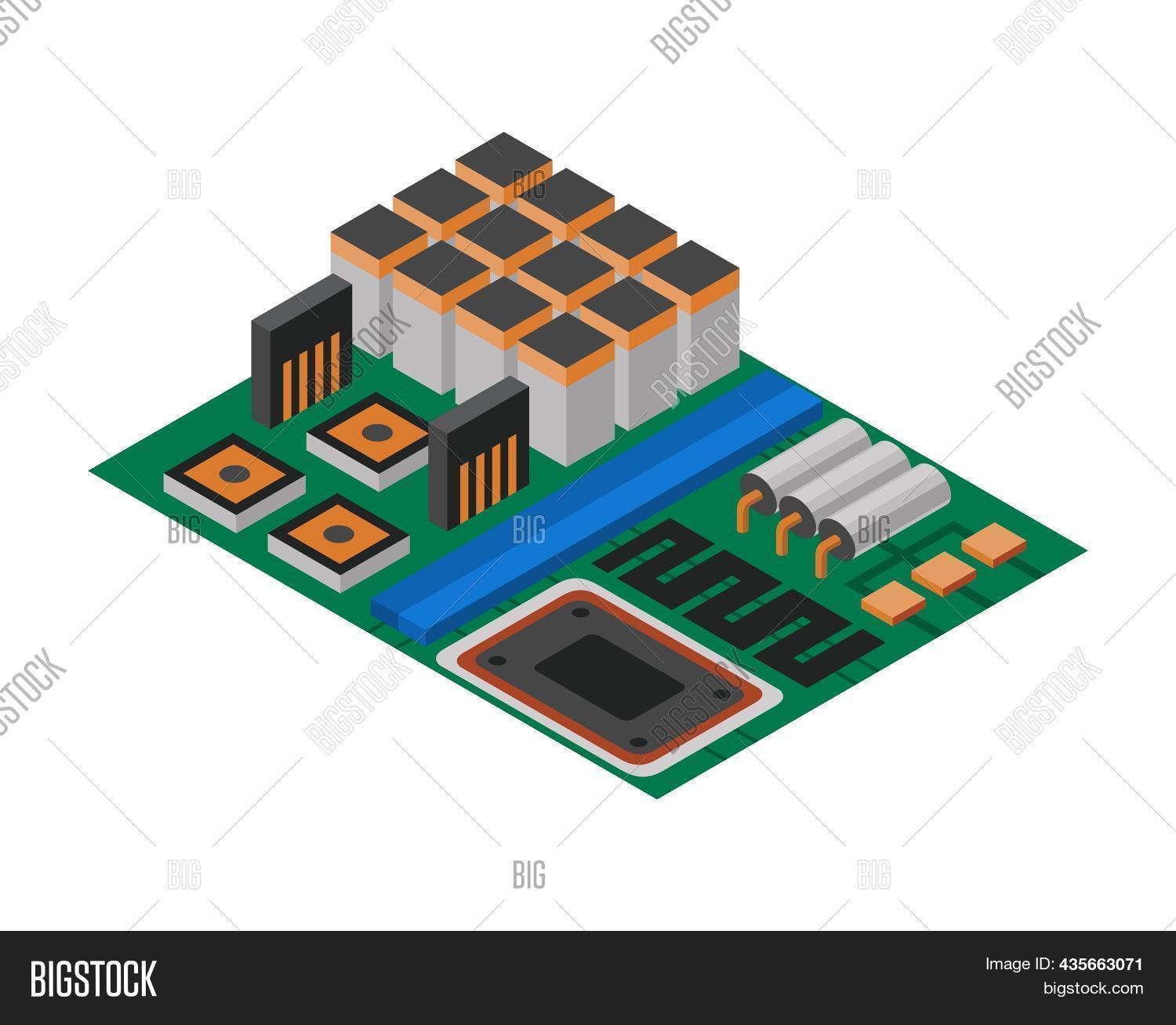 Isometric Circuit Image And Photo Free Trial Bigstock