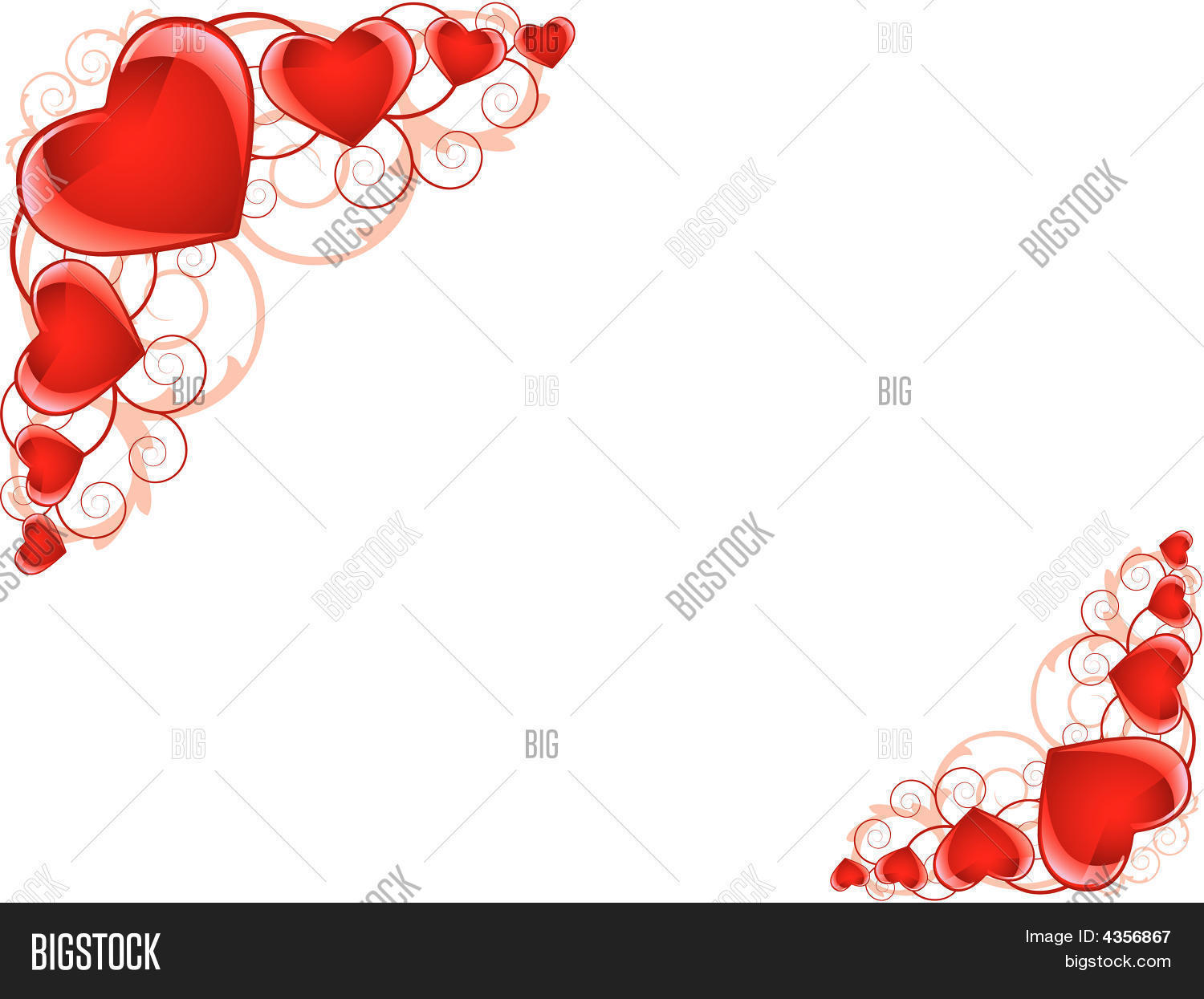 Heart Border Vector & Photo (Free Trial) | Bigstock