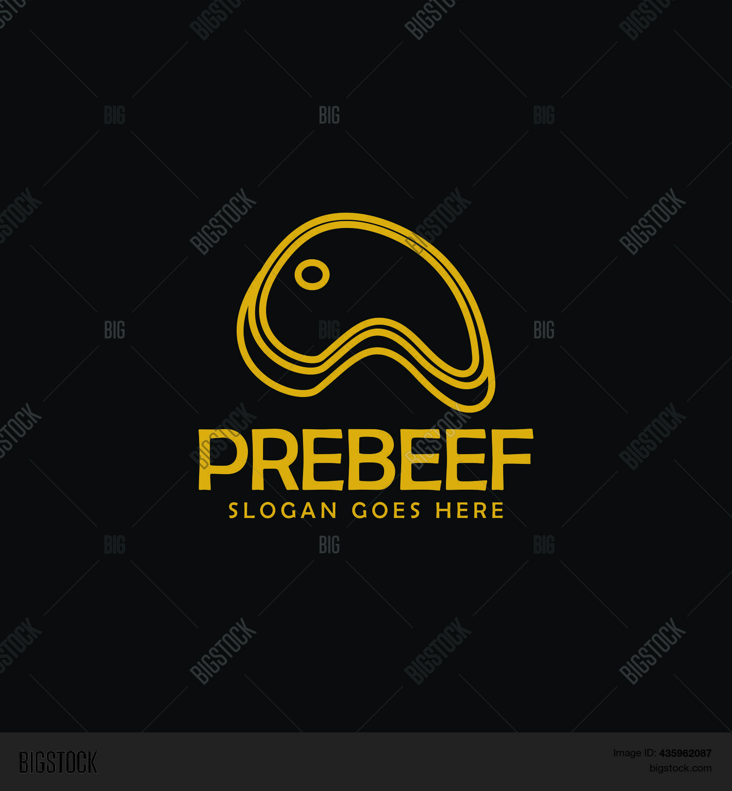 Golden Premium Beef Vector & Photo (Free Trial) | Bigstock