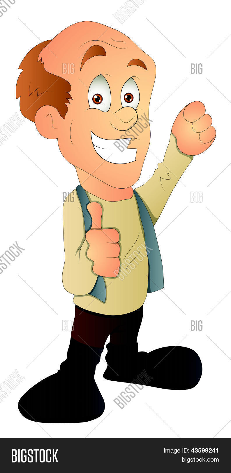Bald Man - Cartoon Vector & Photo (Free Trial) | Bigstock