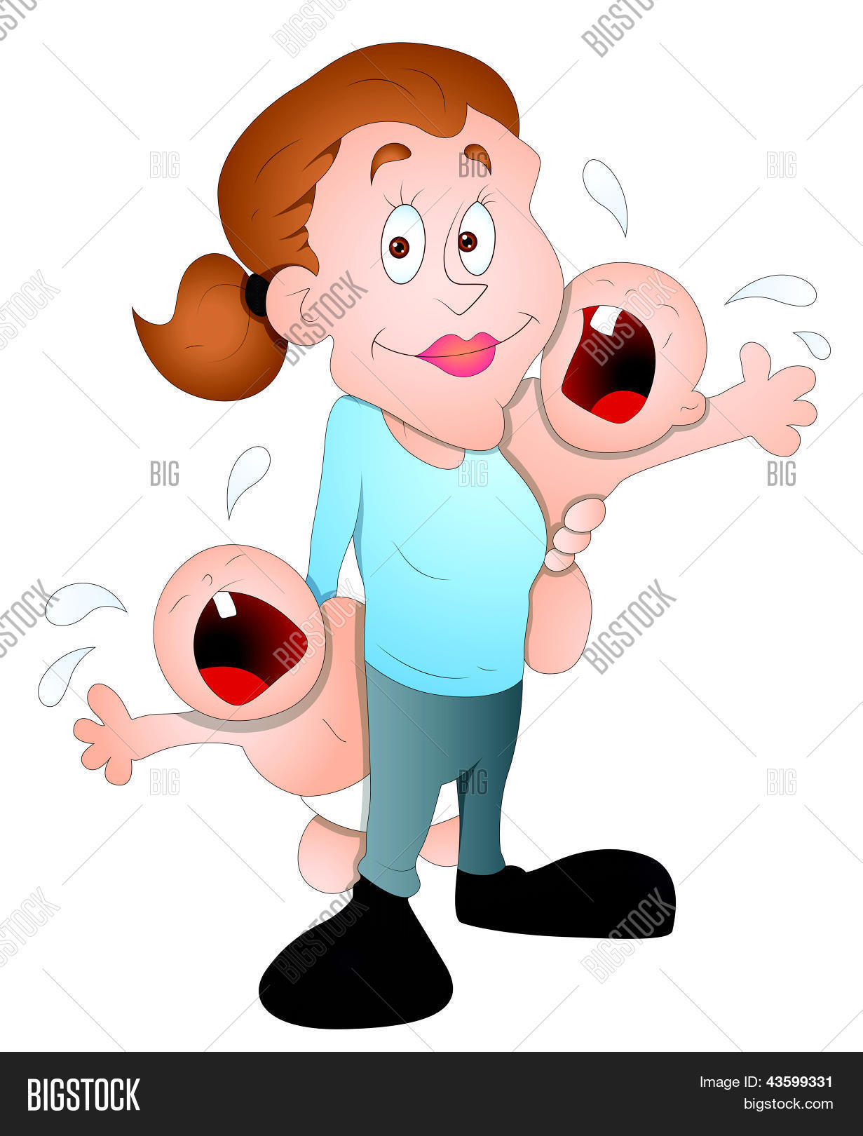 Baby Sitter - Cartoon Vector & Photo (Free Trial) | Bigstock