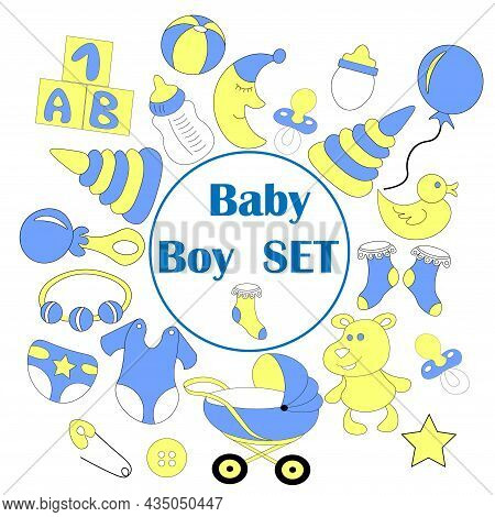 Set Cute Baby Badges Vector & Photo (Free Trial) | Bigstock