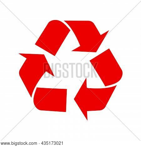 Red Recycling Sign On Vector & Photo (Free Trial) | Bigstock