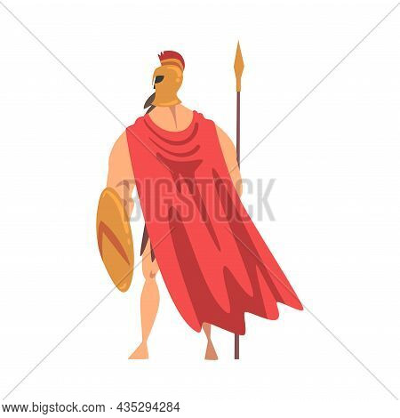 Spartan Man Red Cloak Vector & Photo (Free Trial) | Bigstock
