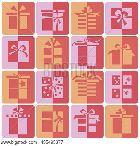 Gift Boxes Icons Vector & Photo (Free Trial) | Bigstock