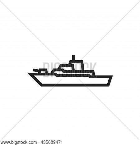 Destroyer Line Icon. Vector & Photo (Free Trial) | Bigstock