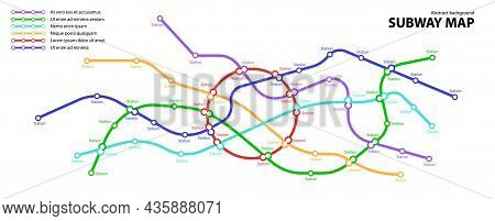 Subway Map. Template Vector & Photo (Free Trial) | Bigstock
