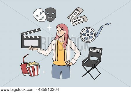 Woman Director Movie Vector & Photo (Free Trial) | Bigstock