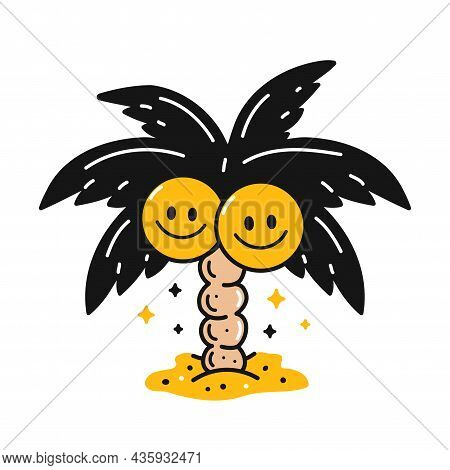 Palm Tree Smile Face Vector & Photo (Free Trial) | Bigstock