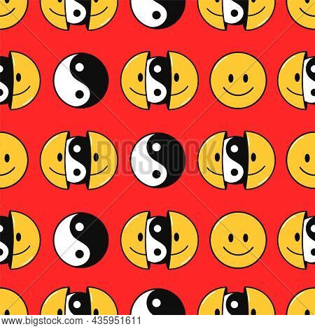 Smile Face Yin Yang Vector & Photo (Free Trial) | Bigstock