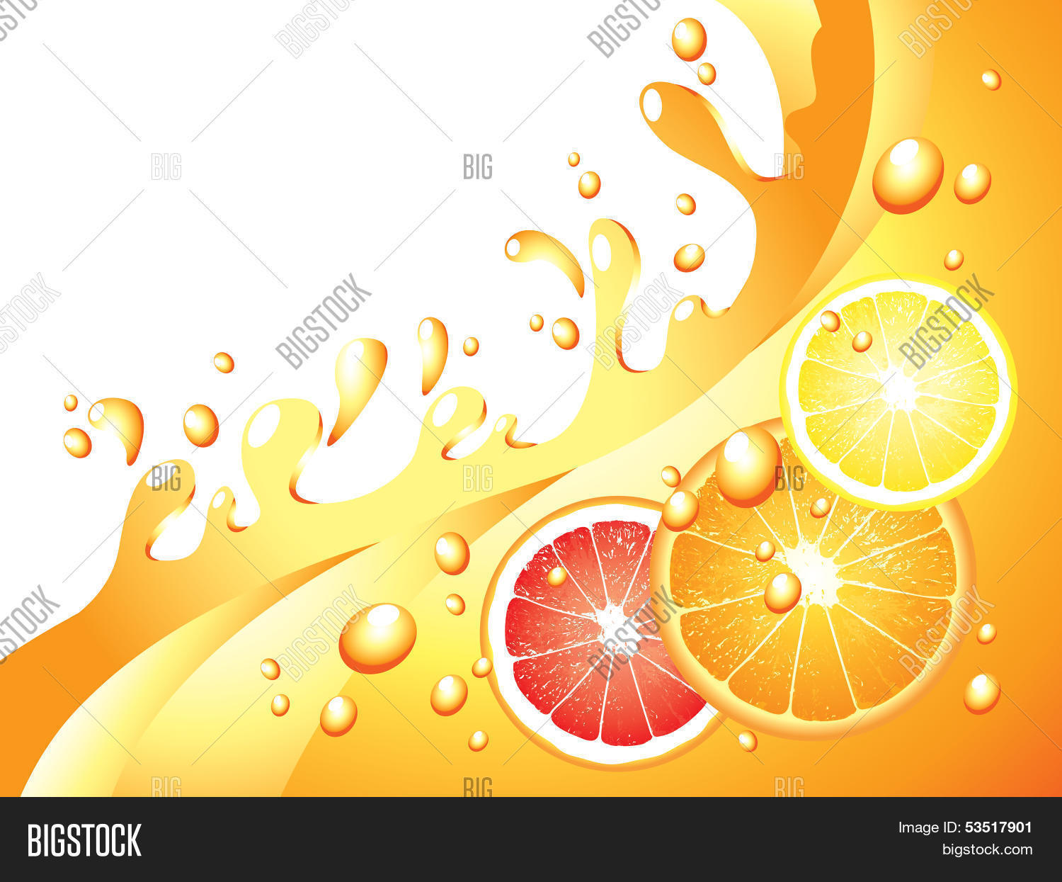 Juicy Citrus Splashes Vector & Photo (Free Trial) | Bigstock