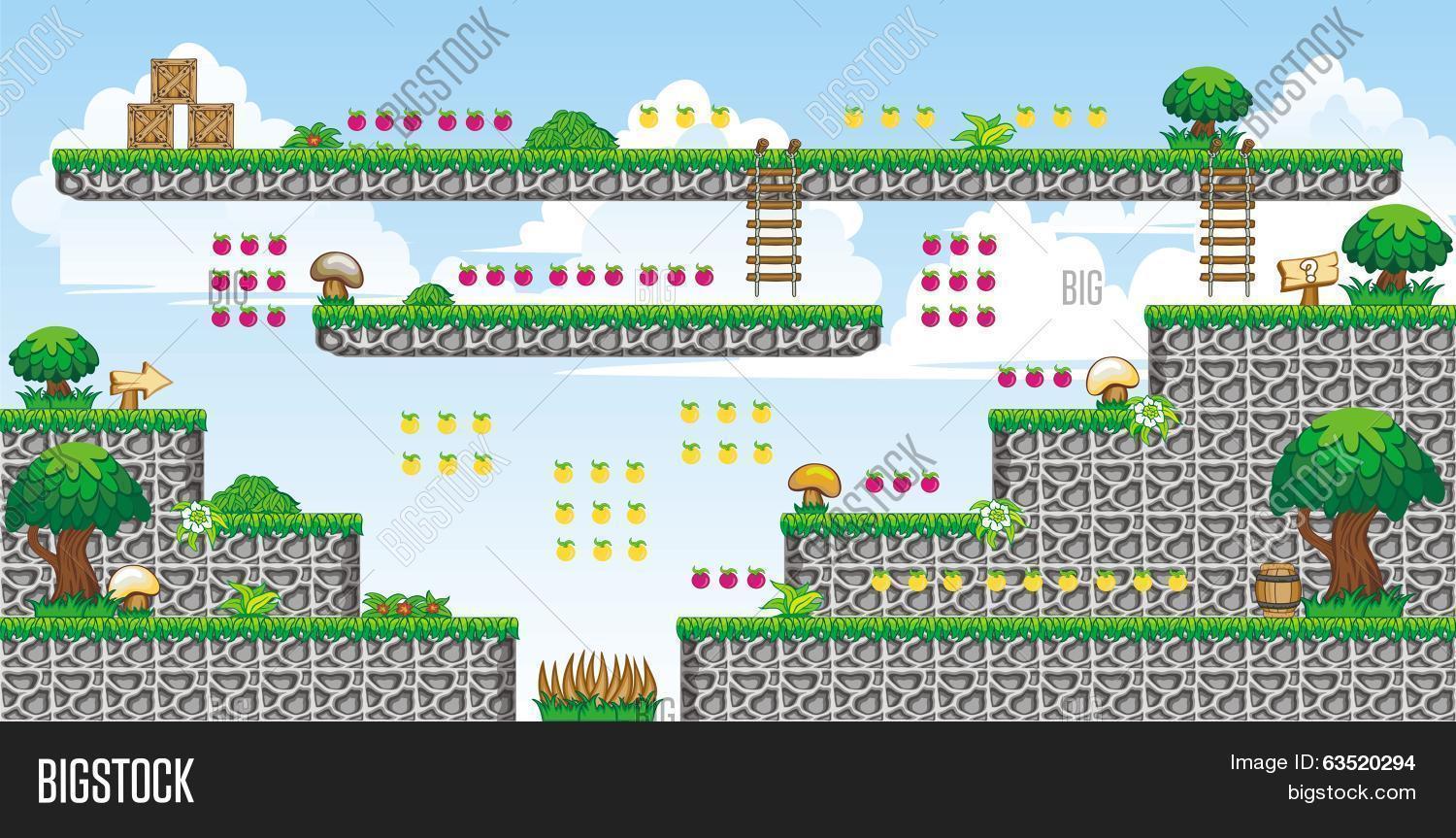 2D Tileset Platform Vector & Photo (Free Trial) | Bigstock