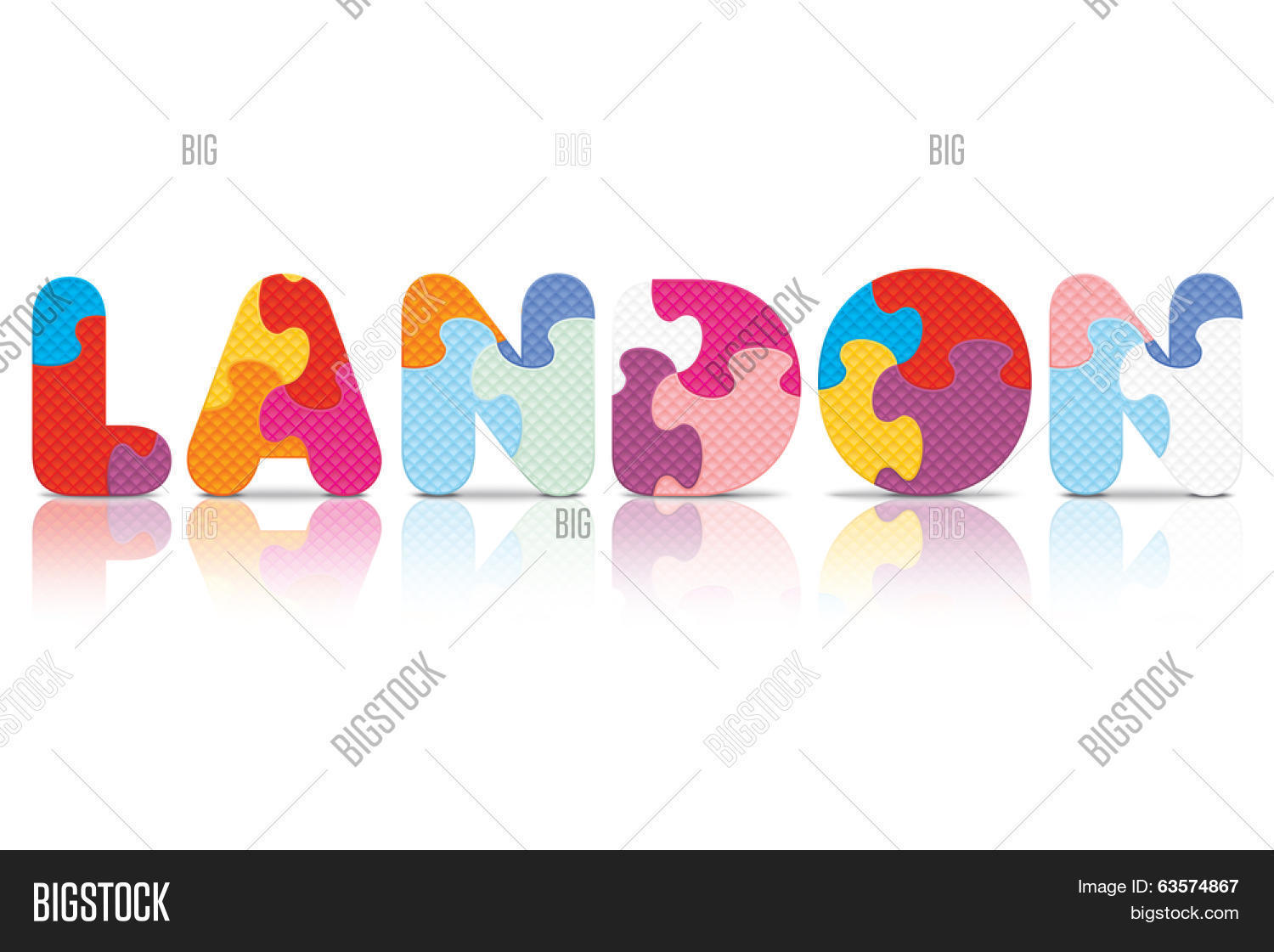 LANDON Written Vector & Photo (Free Trial) | Bigstock