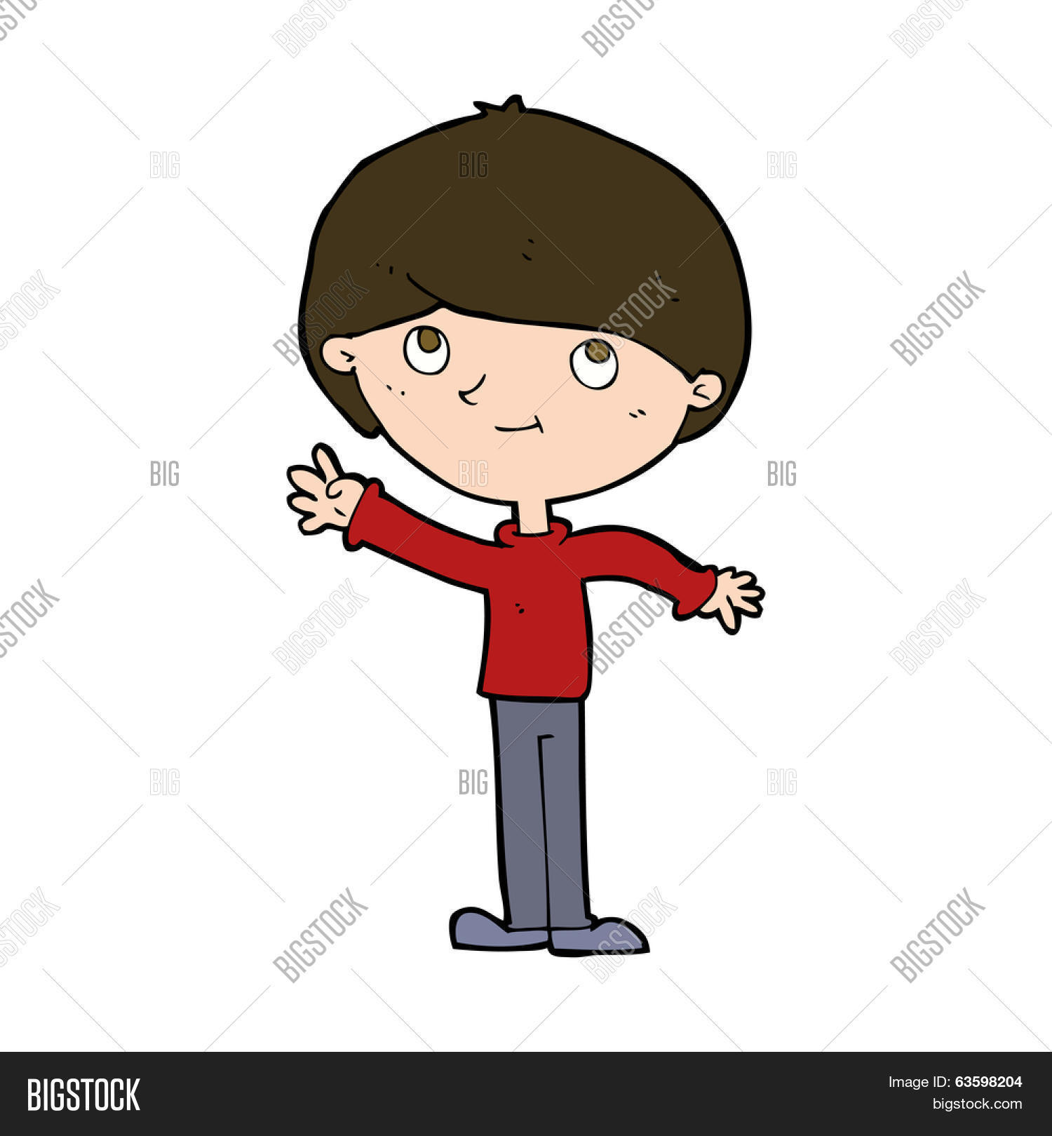 Cartoon Happy Boy Vector & Photo (Free Trial) | Bigstock