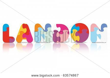 LANDON Written Vector & Photo (Free Trial) | Bigstock