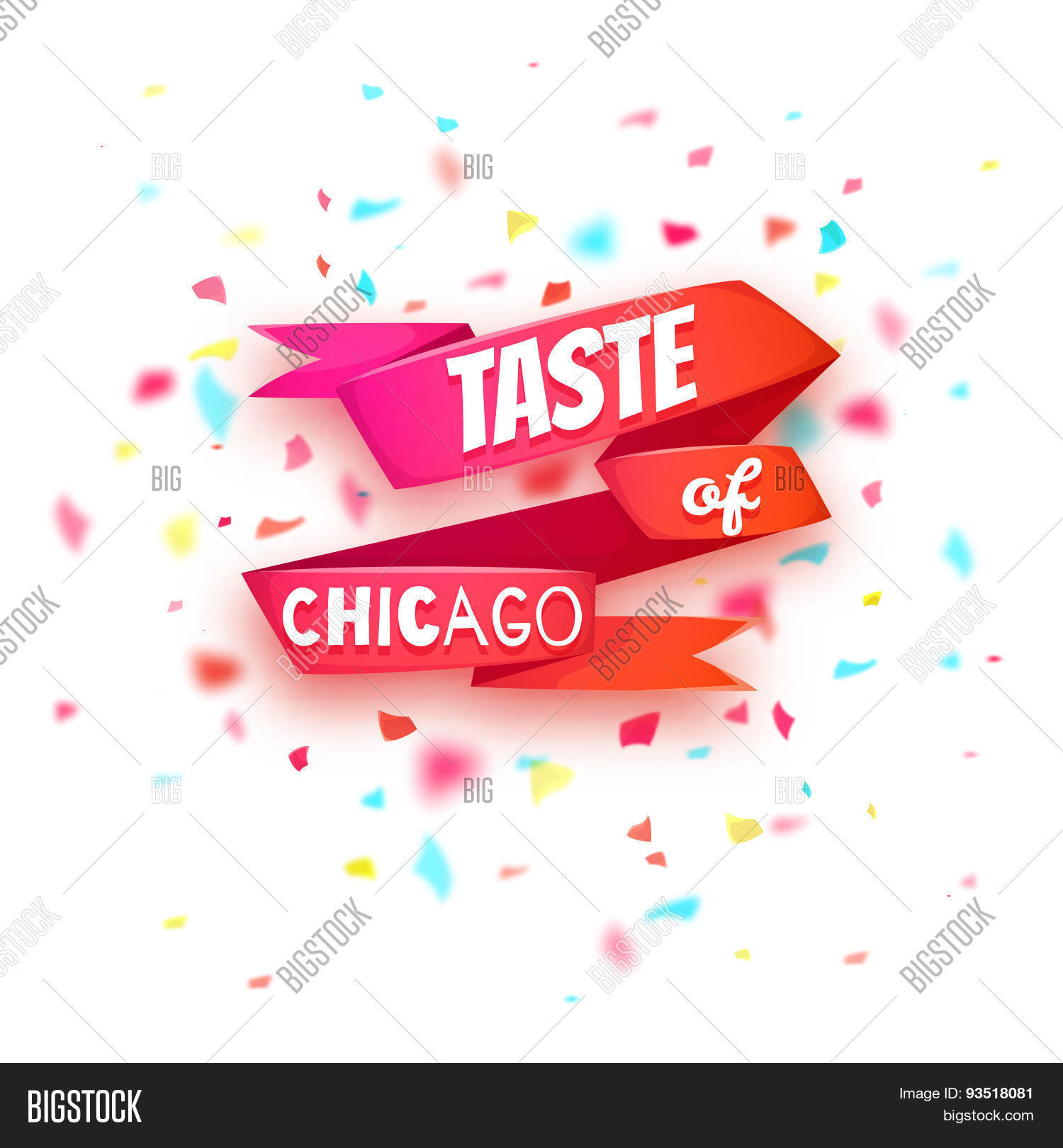 Taste Chicago Banner Vector & Photo (Free Trial) | Bigstock