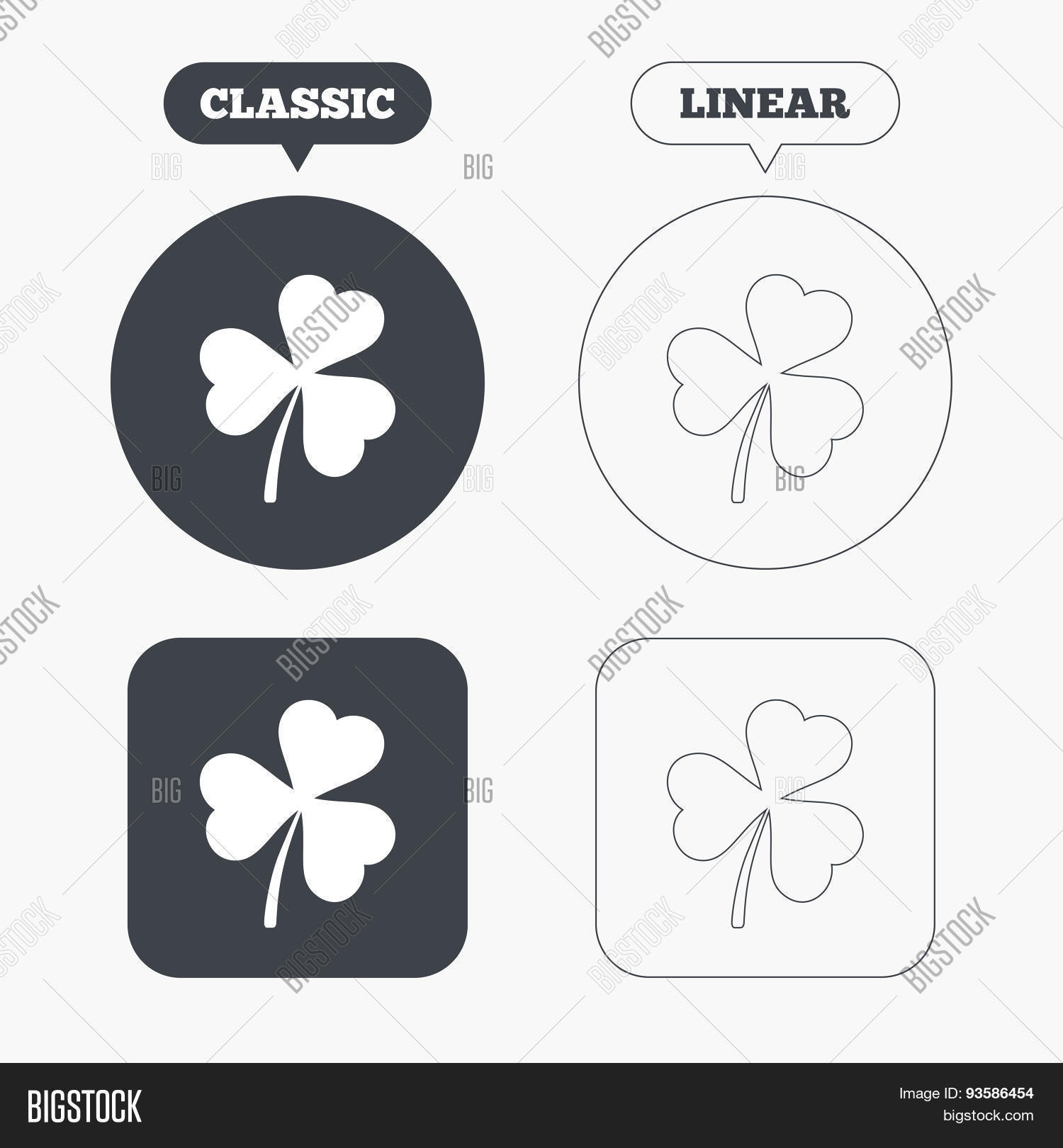 Clover Three Leaves Vector & Photo (Free Trial) | Bigstock