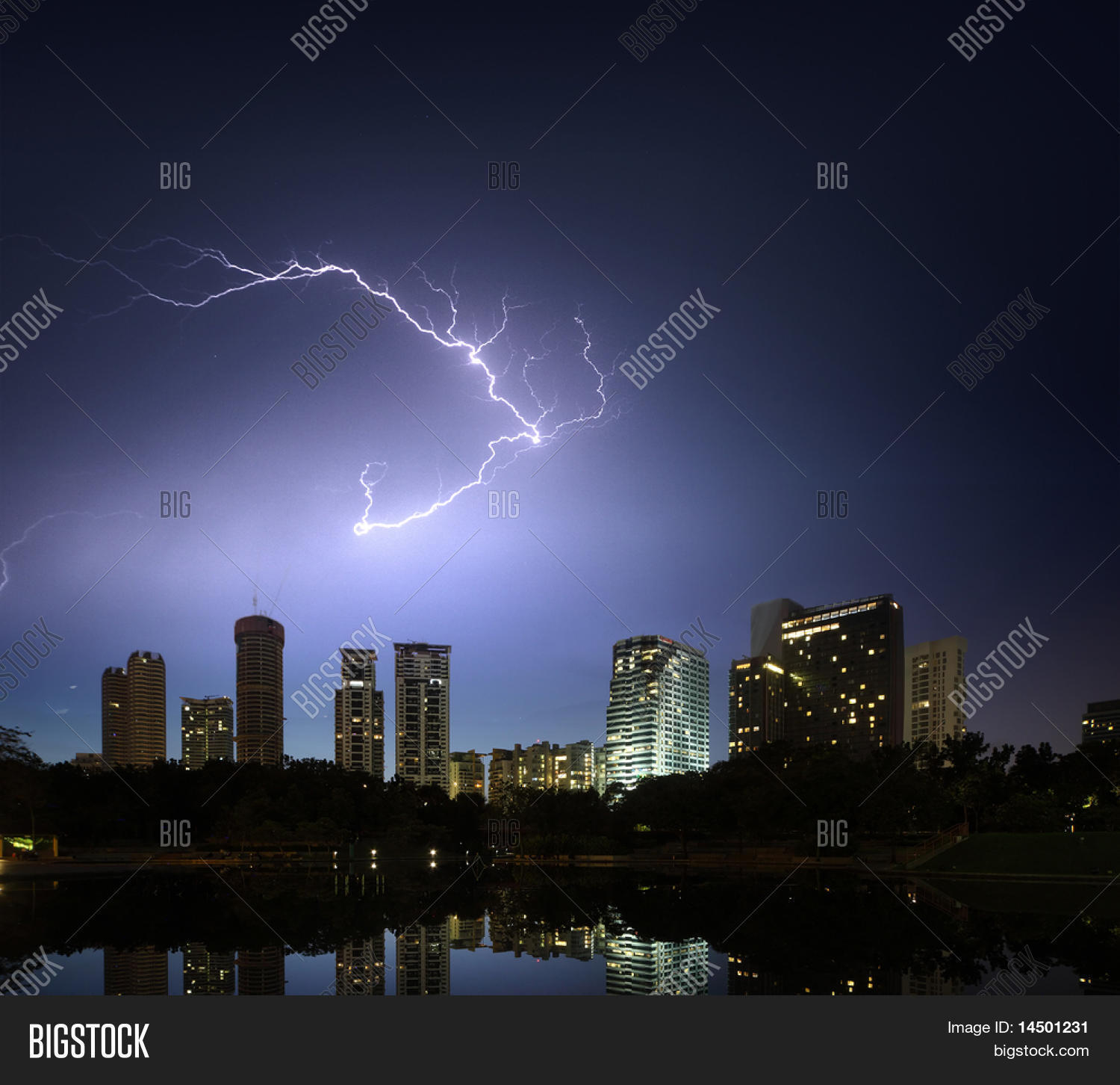 Night City Reflection Image & Photo (Free Trial) | Bigstock