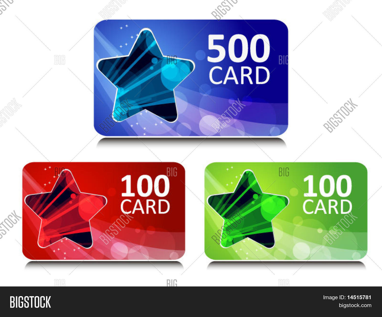 Set Bonus Gift Cards Vector & Photo (Free Trial) | Bigstock