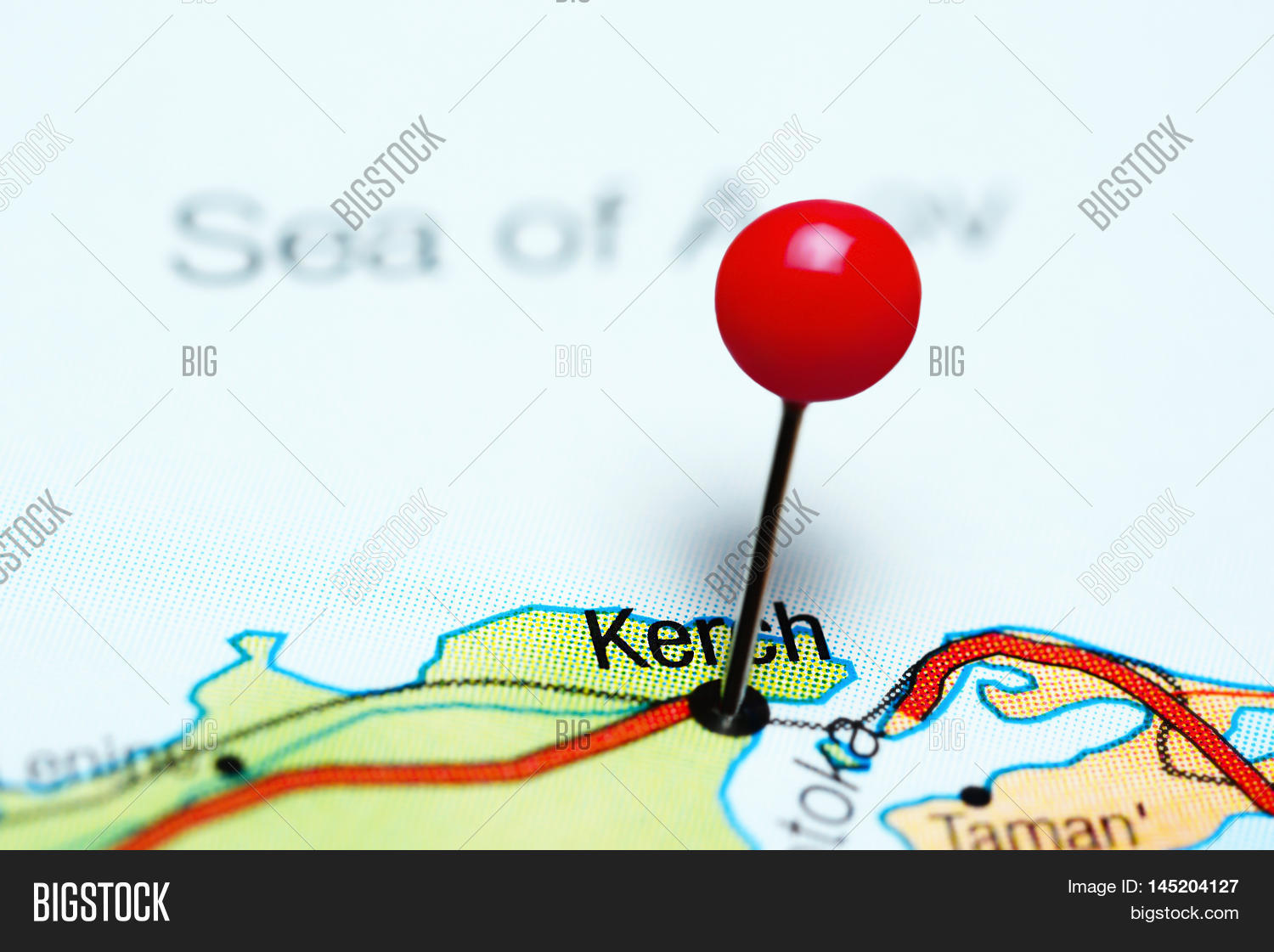 Kerch Pinned On Map Image & Photo (Free Trial) | Bigstock