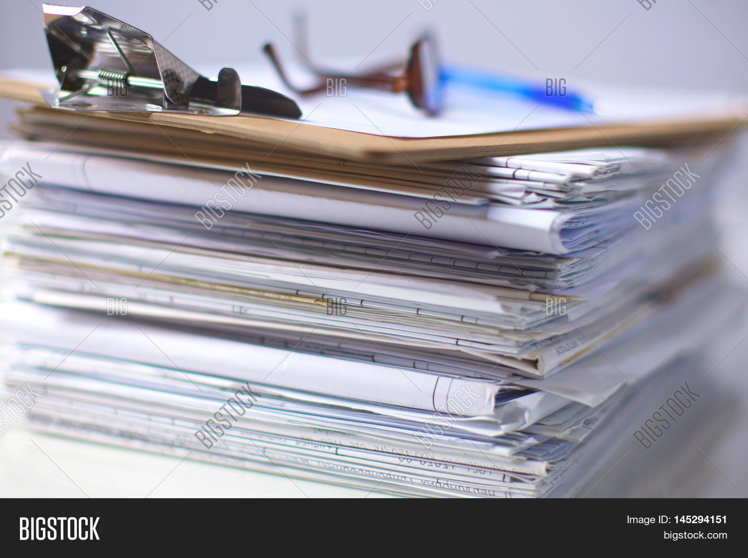 Office Desk Stack Image & Photo (Free Trial) | Bigstock