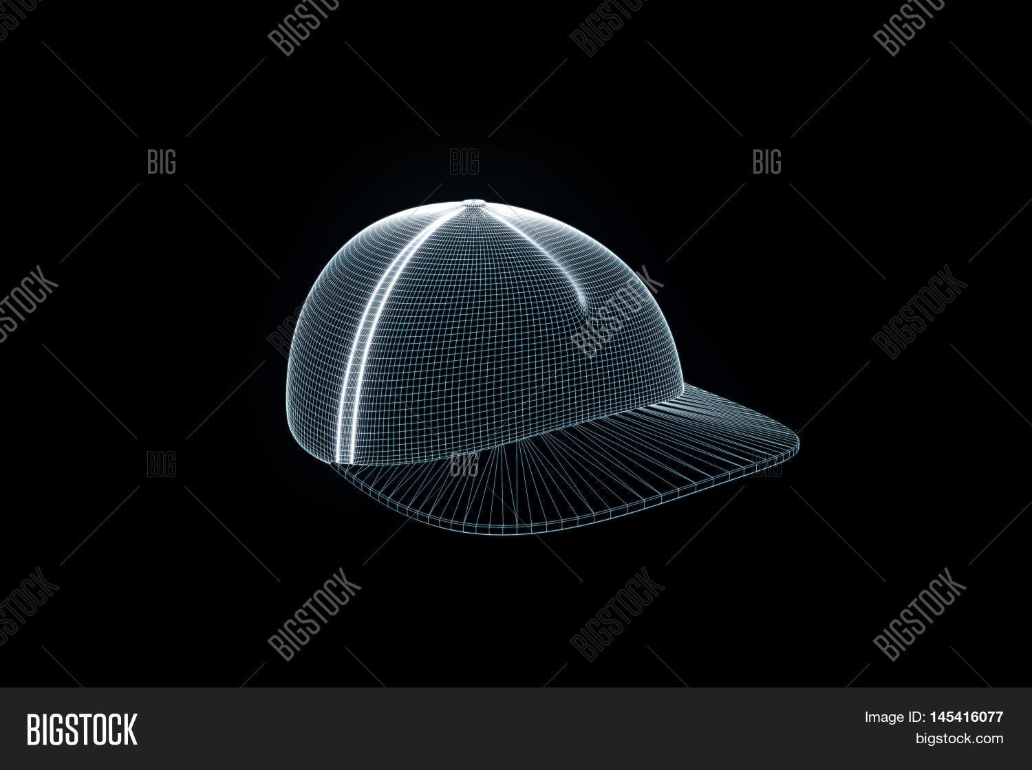 3D Hat Cap Wireframe Image & Photo (Free Trial) | Bigstock