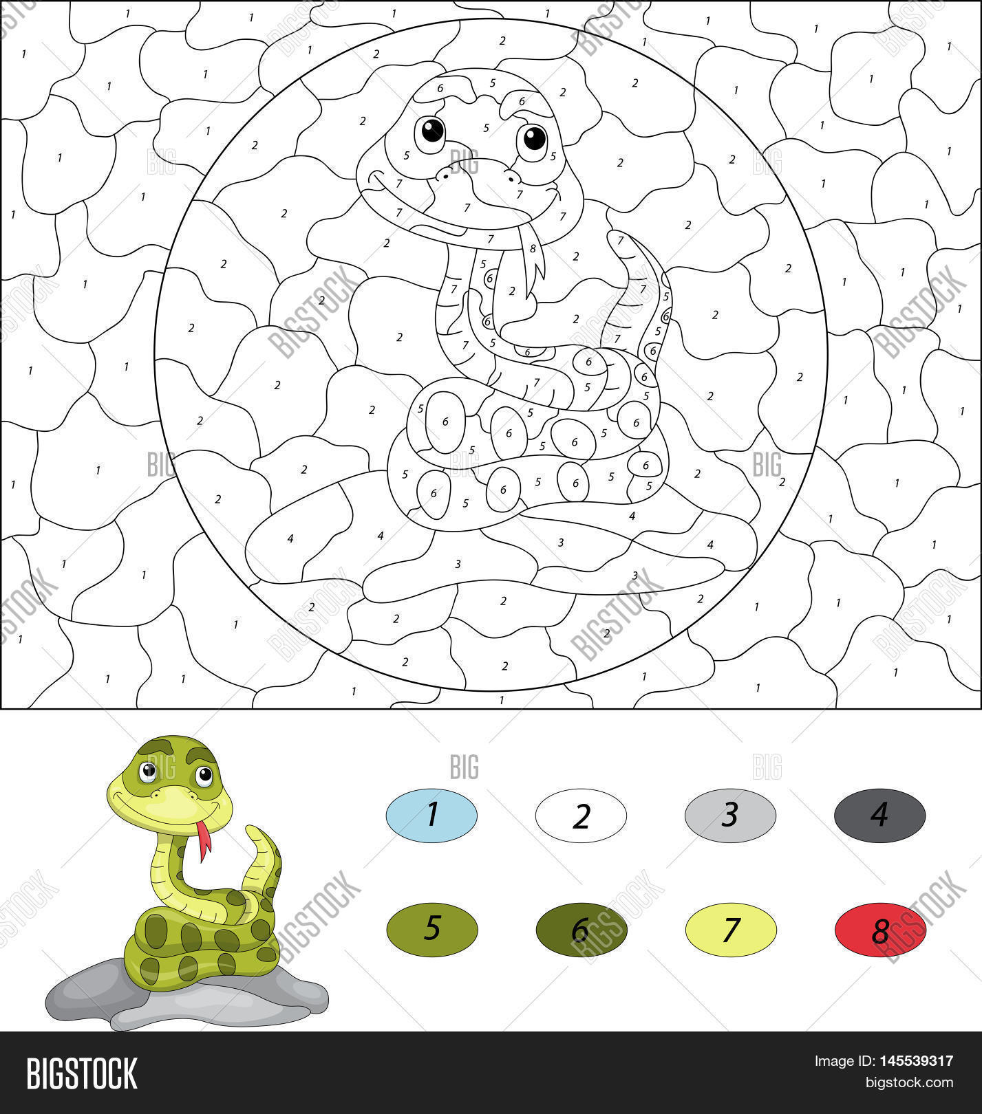 Vector y foto Cartoon Snake. (prueba gratis) | Bigstock