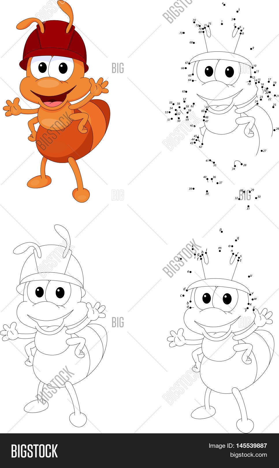 Cartoon Ant Worker. Vector & Photo (Free Trial) | Bigstock