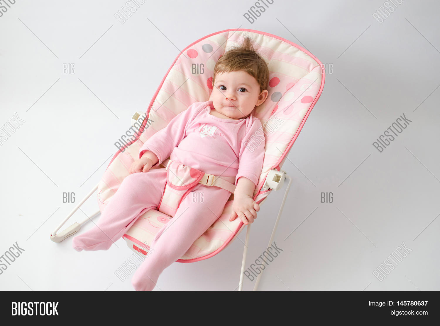 Baby Girl On Bouncer Image & Photo (Free Trial) | Bigstock