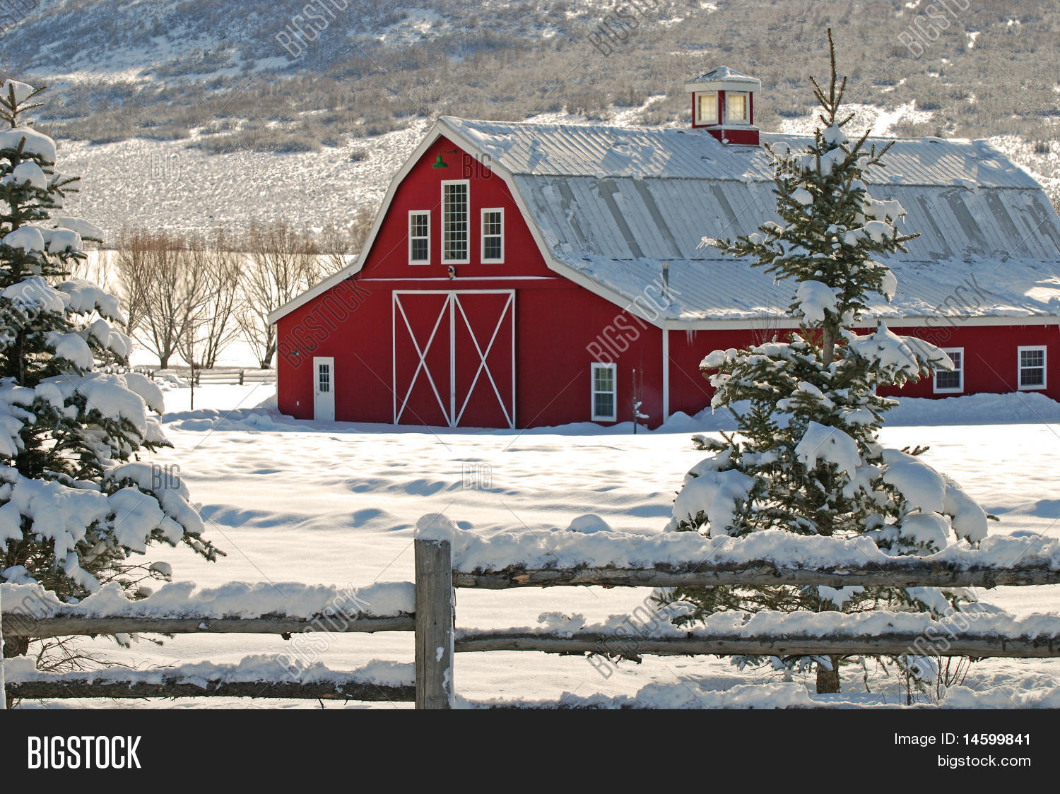Red Barn Snow Image & Photo (Free Trial) | Bigstock