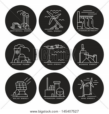 Stock Vector Solar Panel Vector Line Icon Renewable Energy And Power ...