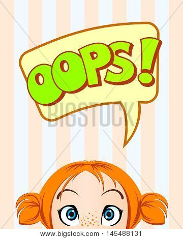 OOPS Bubble. Girl Vector & Photo (Free Trial) | Bigstock
