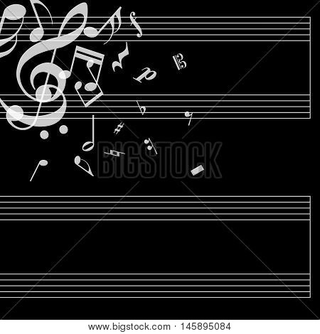 Musical Poster Stave Vector & Photo (Free Trial) | Bigstock