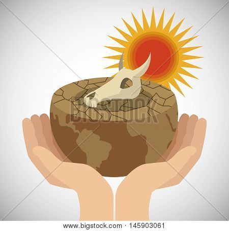 Skull Earth Sun On Vector & Photo (Free Trial) | Bigstock