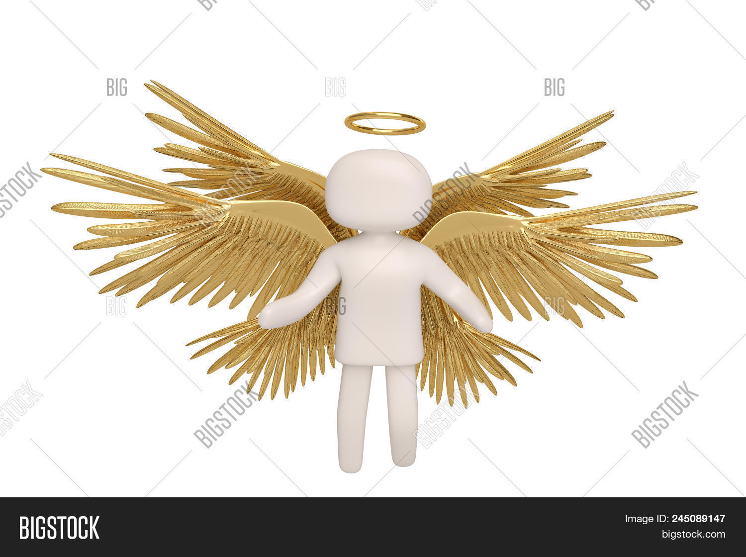 Angel Six Gold Wings Image & Photo (Free Trial) | Bigstock