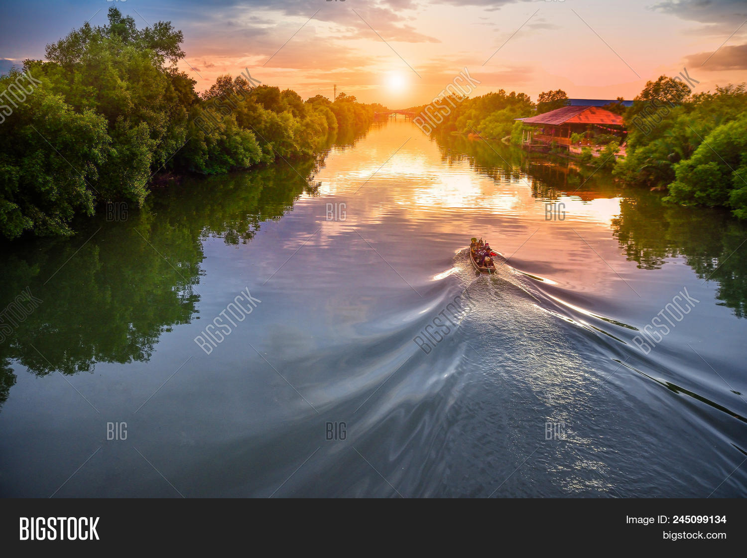 Beautiful Sunset River Image & Photo (Free Trial) | Bigstock