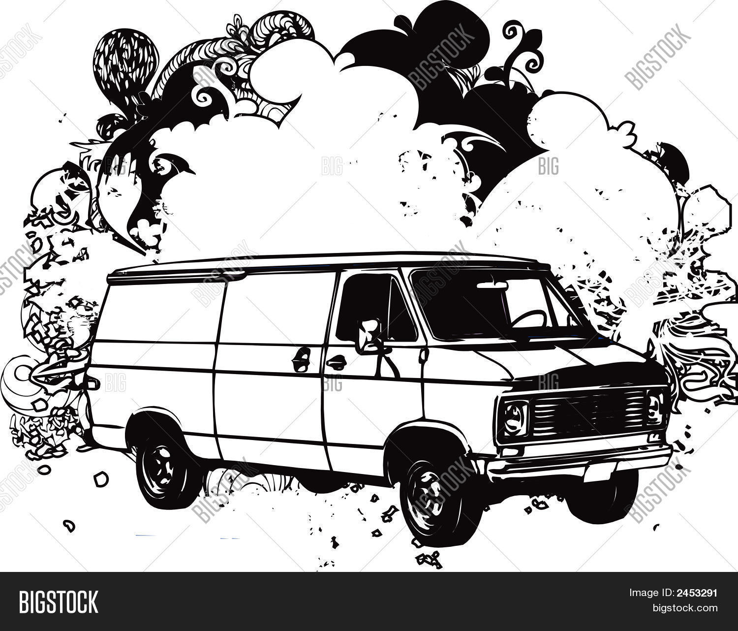 Grunge Van Vector Vector & Photo (Free Trial) | Bigstock