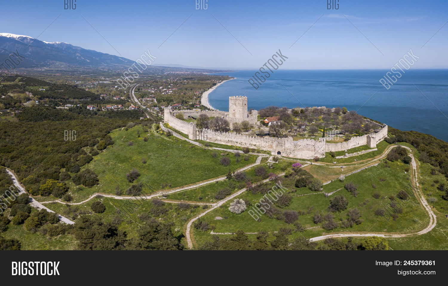 Aerial View Platamon Image & Photo (Free Trial) | Bigstock