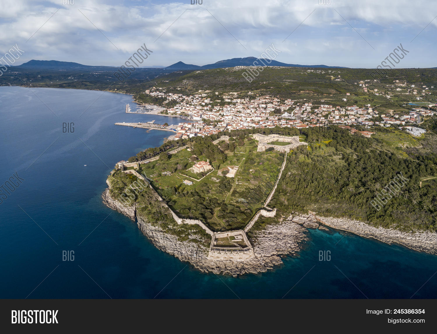 Aerial View Pylos Town Image & Photo (Free Trial) | Bigstock