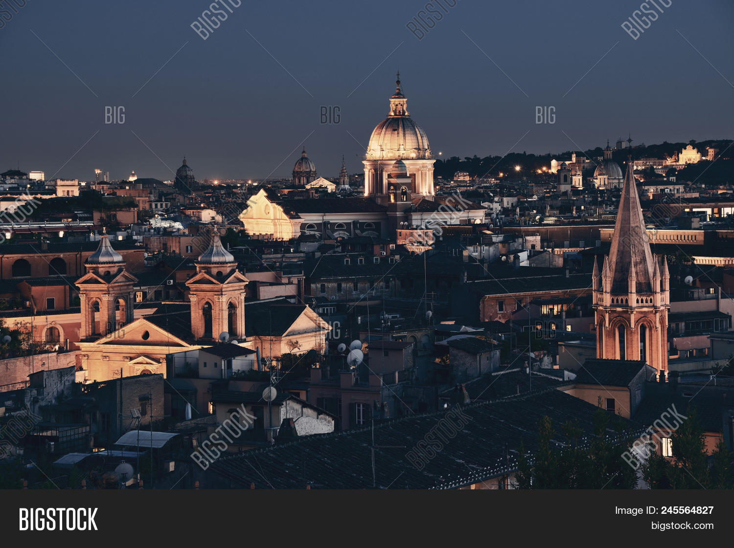 Rooftop View Rome Image & Photo (Free Trial) | Bigstock