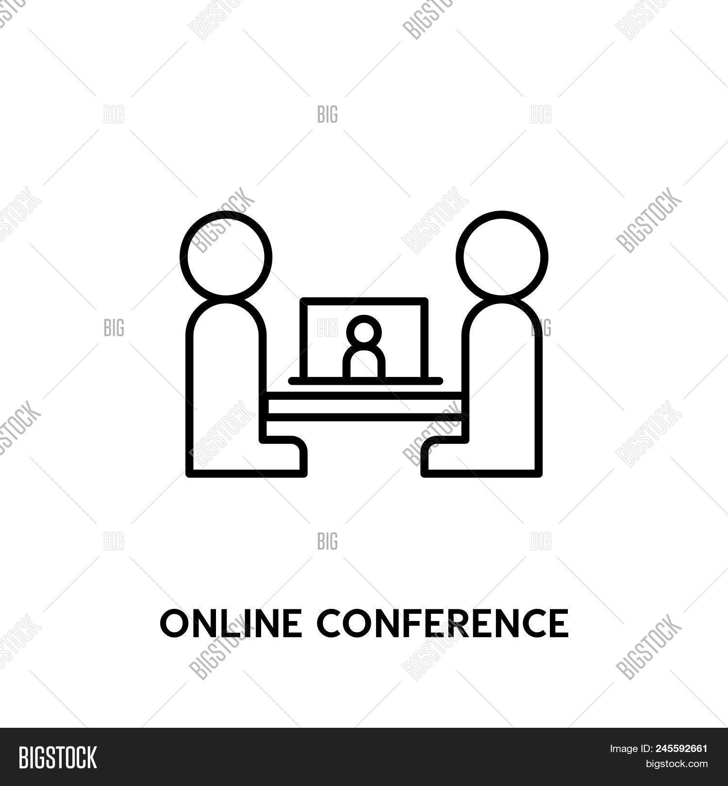 Online Conference Vector & Photo (Free Trial) | Bigstock